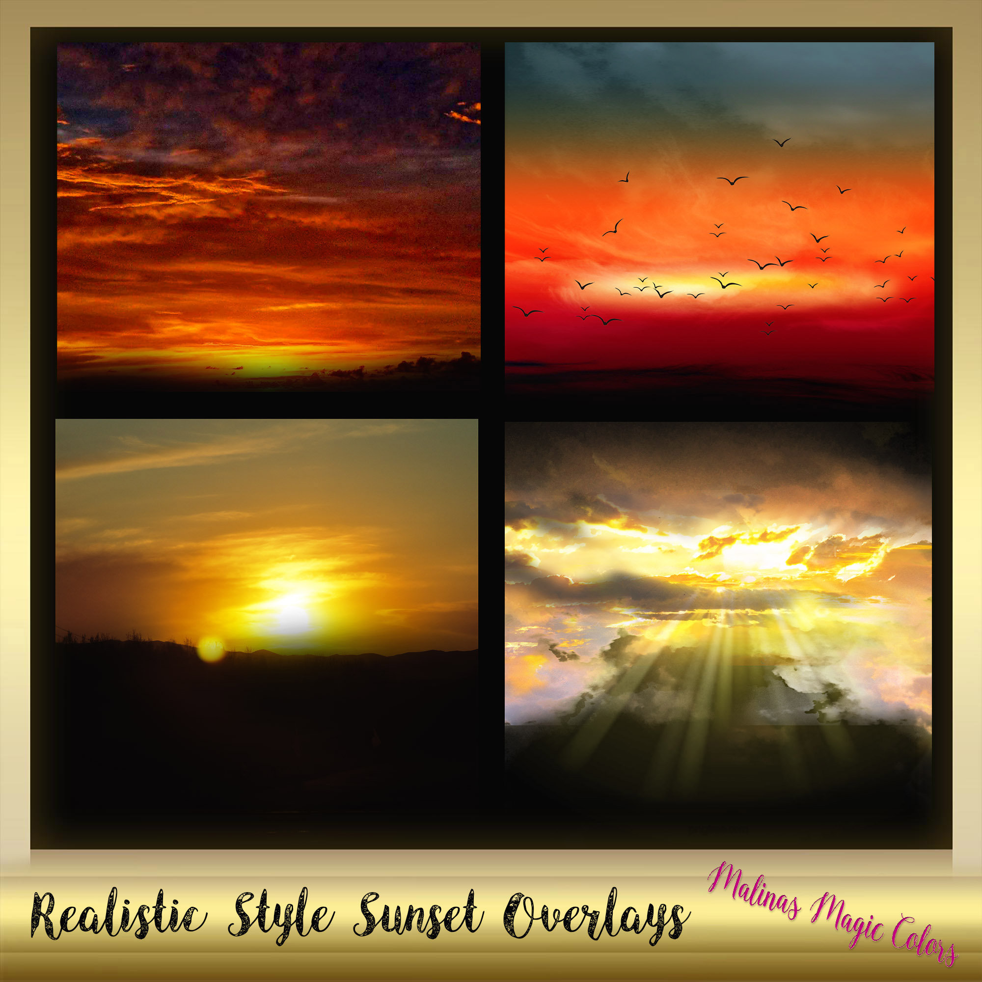 15 Realistic Style Sunset Overlays - Sunset Overlay Photoshop - Overlay ...