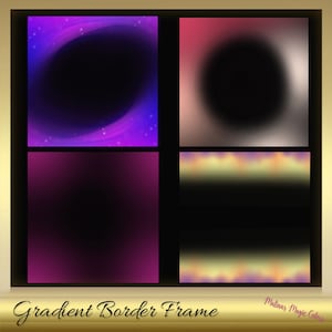Gradient Border Frame - Gradient Effect Frame - Soft Color Photo ...