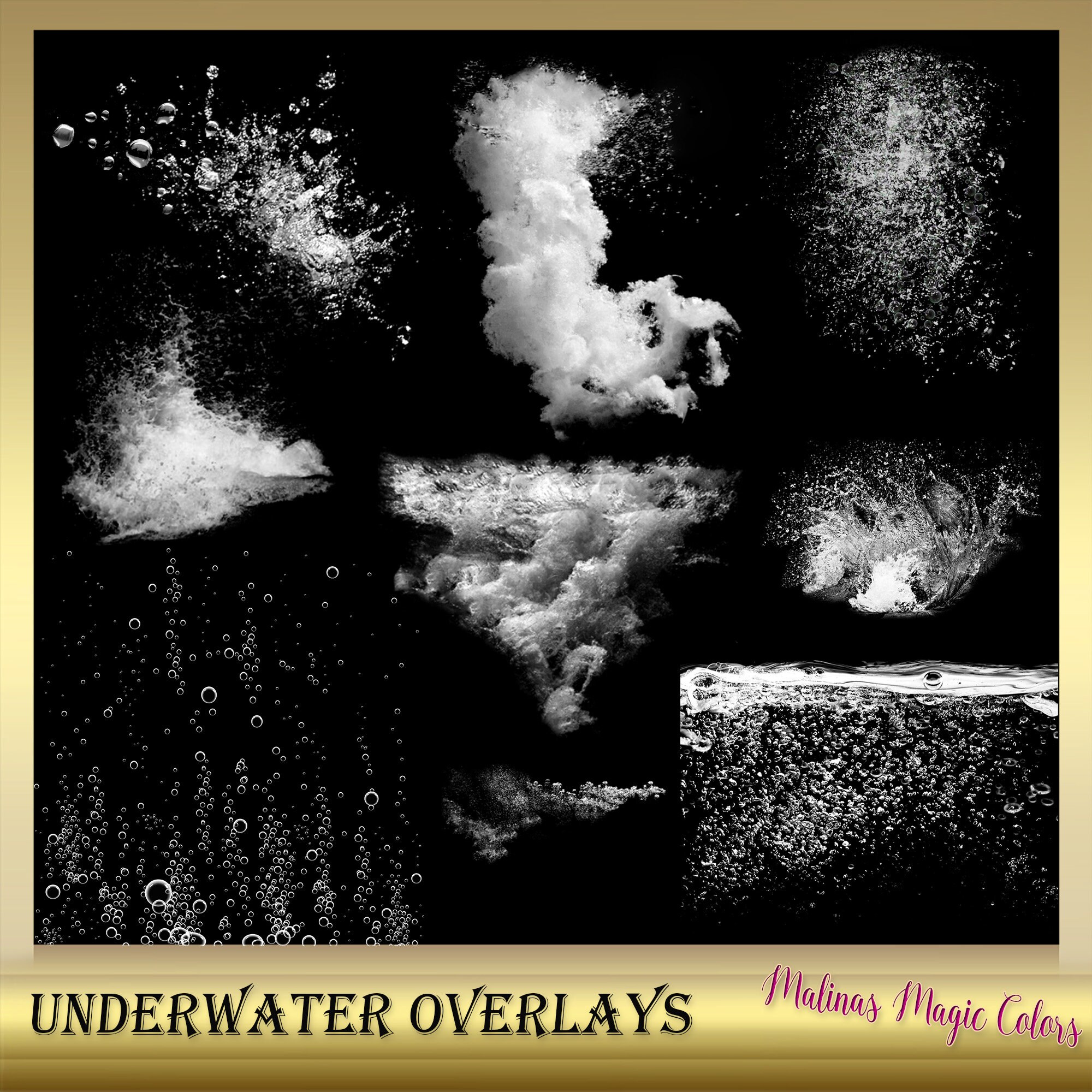 Realistic Underwater Overlays - Realistic Underwater Bubbles - Water ...