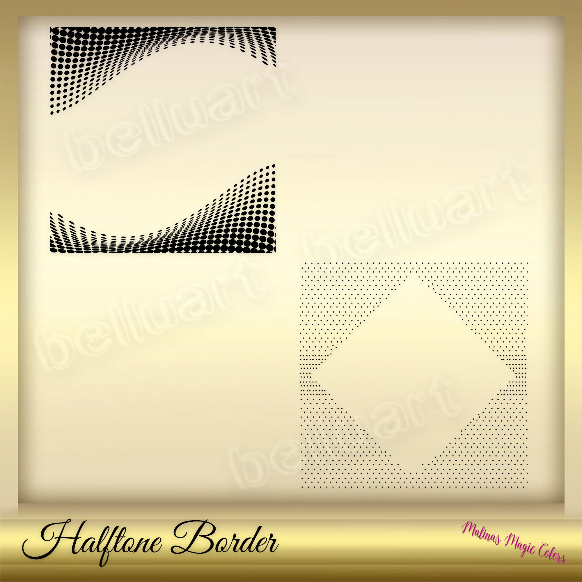 Halftone Border Halftone Frame Halftone Dot Text Box Halftone Effect ...