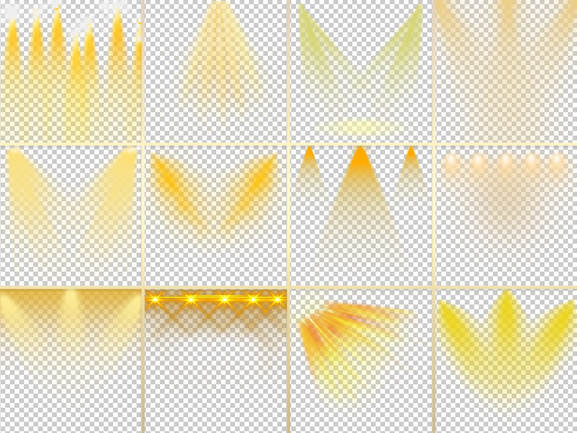 45 Yellow Stage Lighting Overlays Yellow Spotlight Overlays Yellow ...