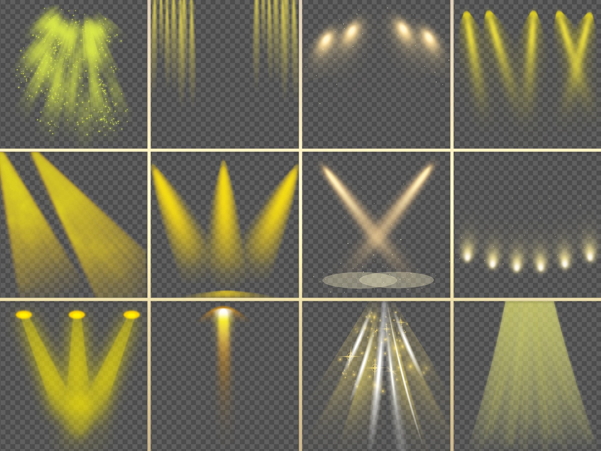 45 Yellow Stage Lighting Overlays Yellow Spotlight Overlays Yellow ...