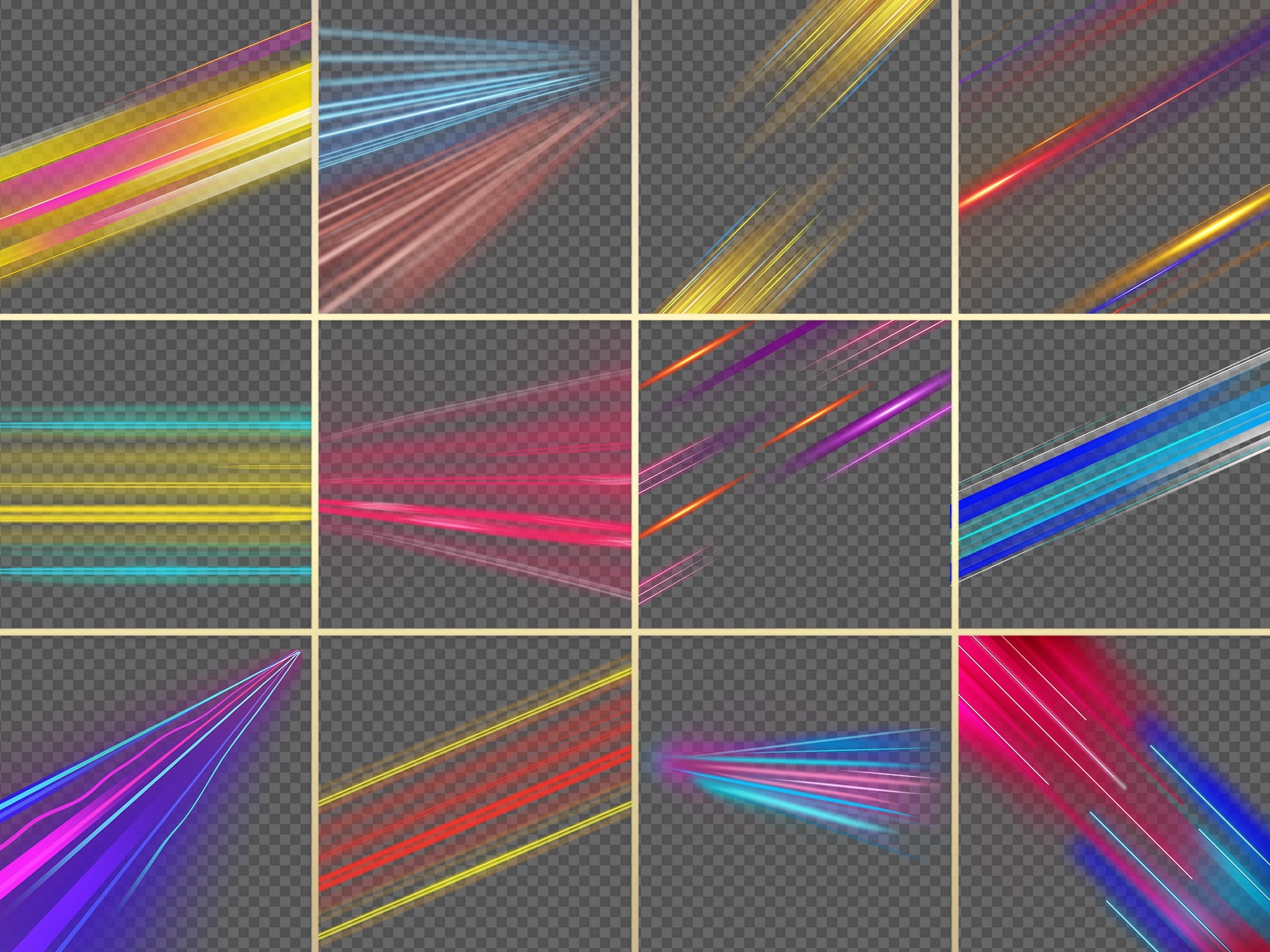 Motion Blur Linear Light Effect Parallel Straight Light Lines Light ...