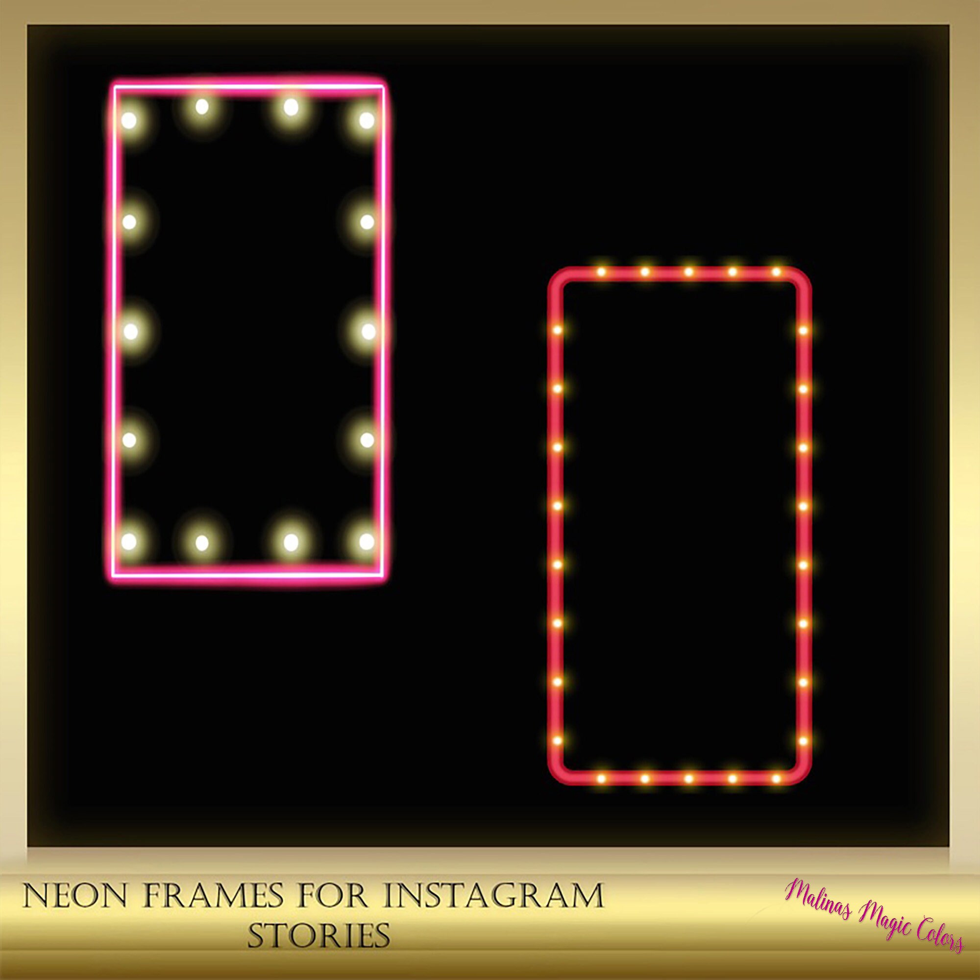 20 Neon Frames for Instagram Stories Instagram Story Frames Insta ...