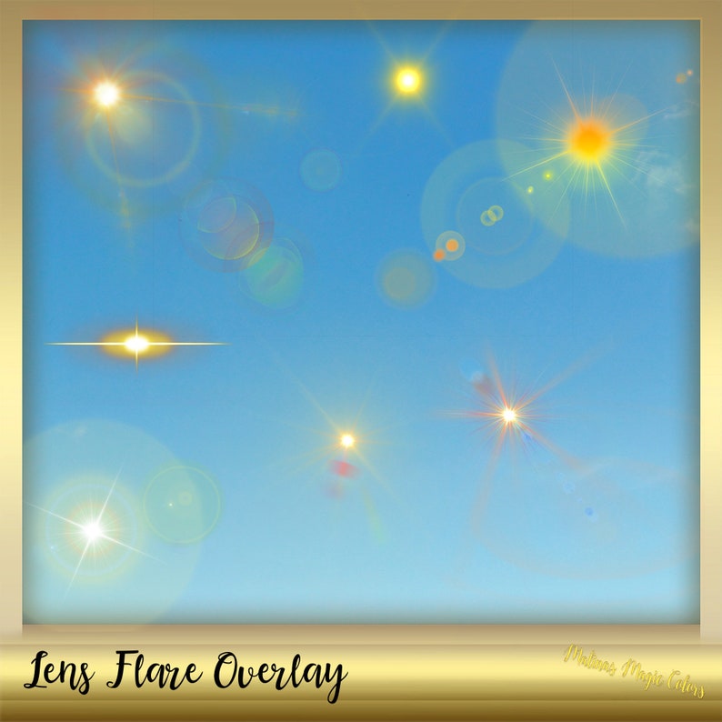 20 Lens Flare Overlays - Light Overlays - Natural Light - Transparent ...