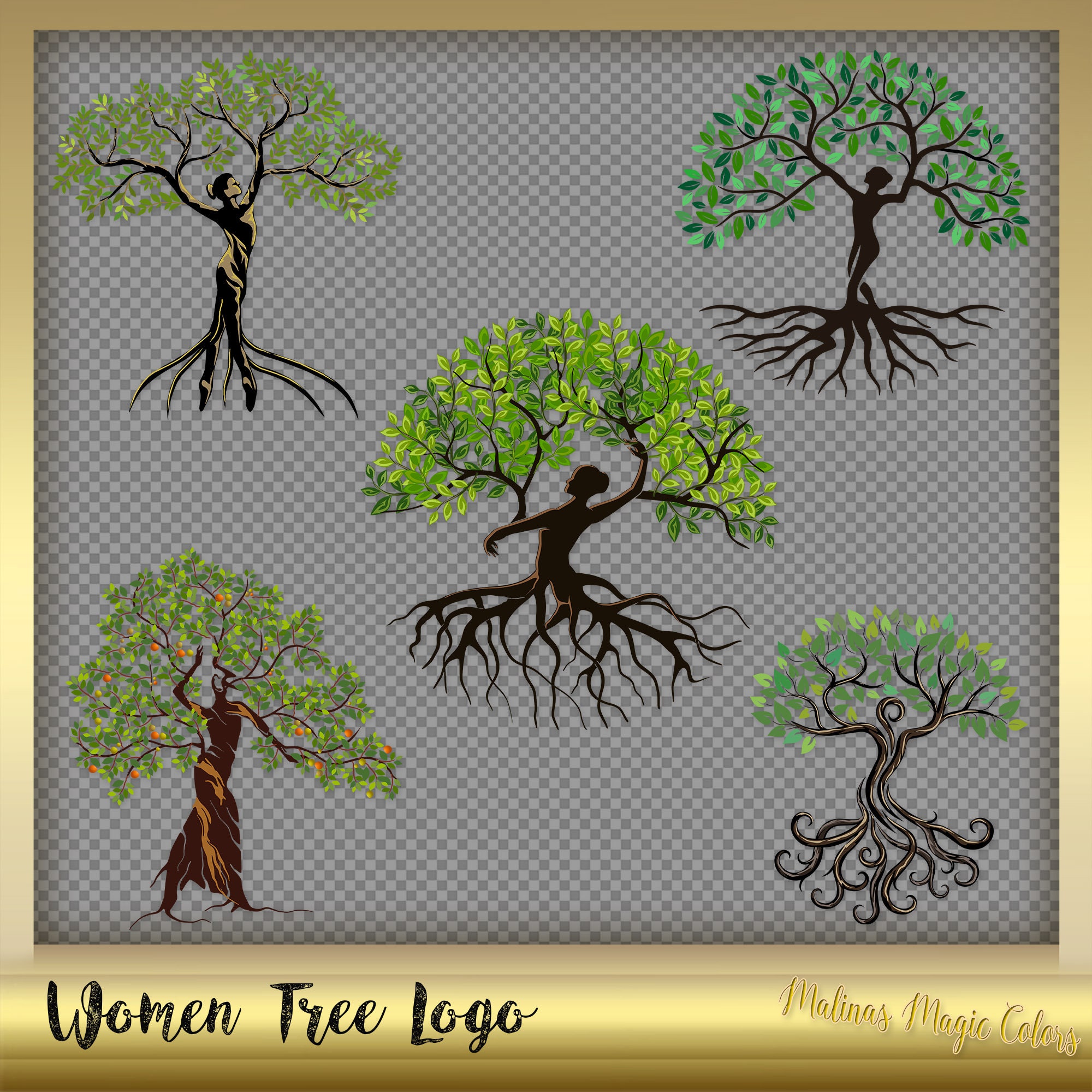 Woman Tree Logo Design - Woman Power Cliparts - Tree Clip Art - Tree ...