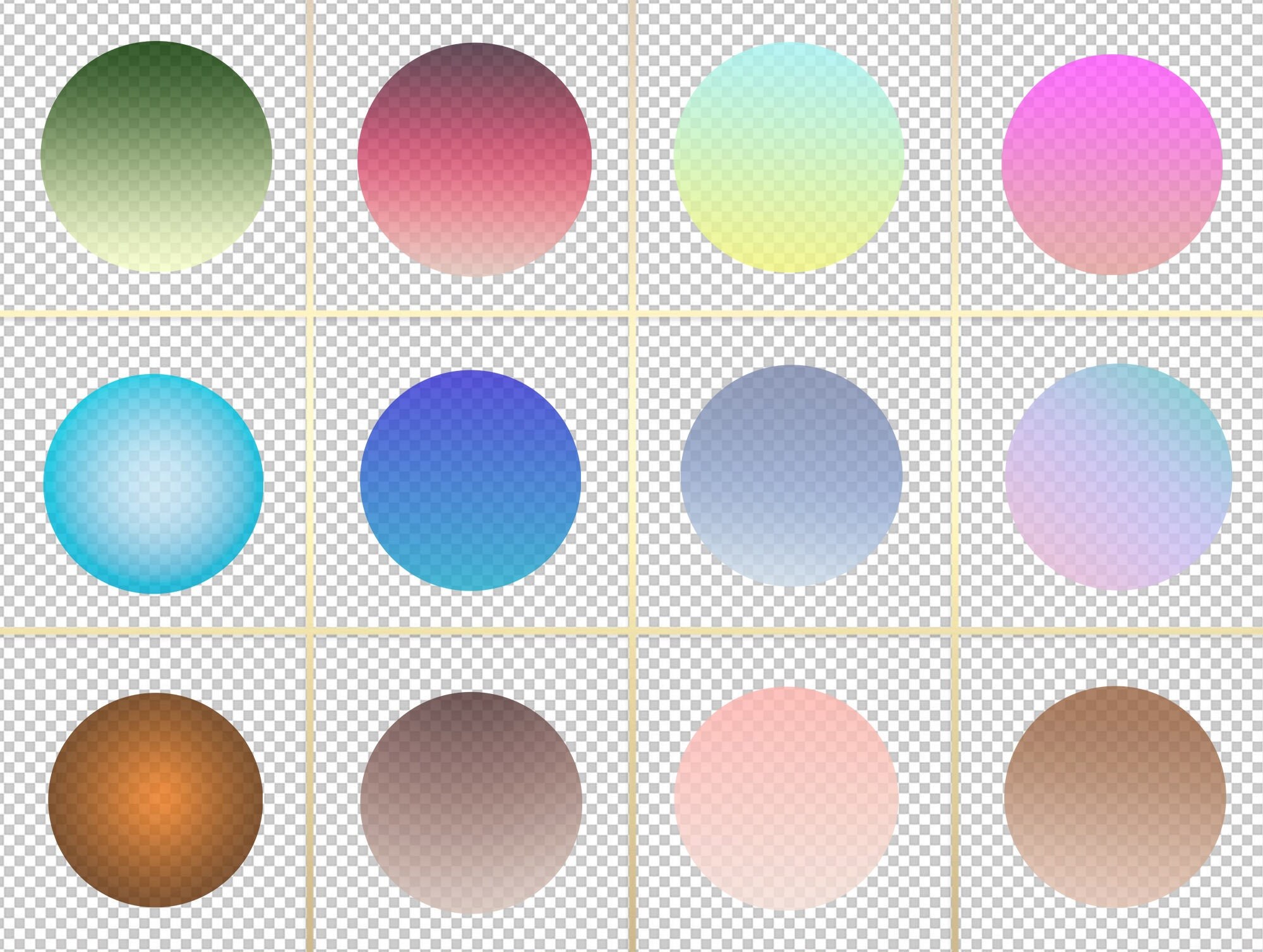 Circle Gradient Overlays Circles of Light Maternity Overlay Shadow ...