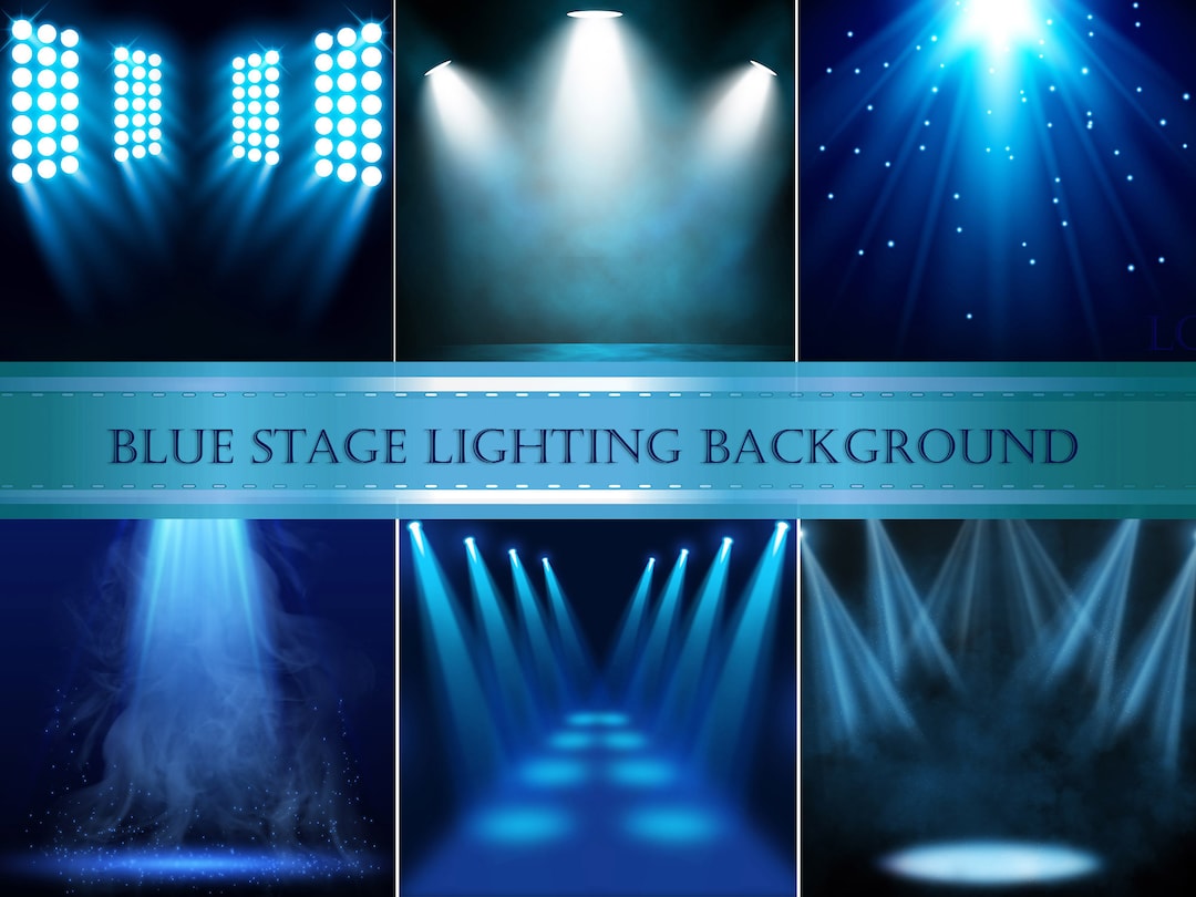 Blue Stage Lighting Background - Blue Spotlight Background - Spotlight ...