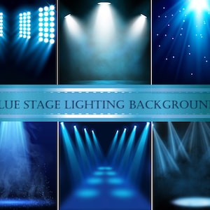 Blue Stage Lighting Background - Blue Spotlight Background - Spotlight ...