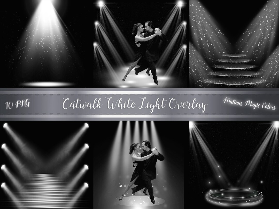 Catwalk White Light Overlay Spotlight Overlays Light Effect Photoshop ...