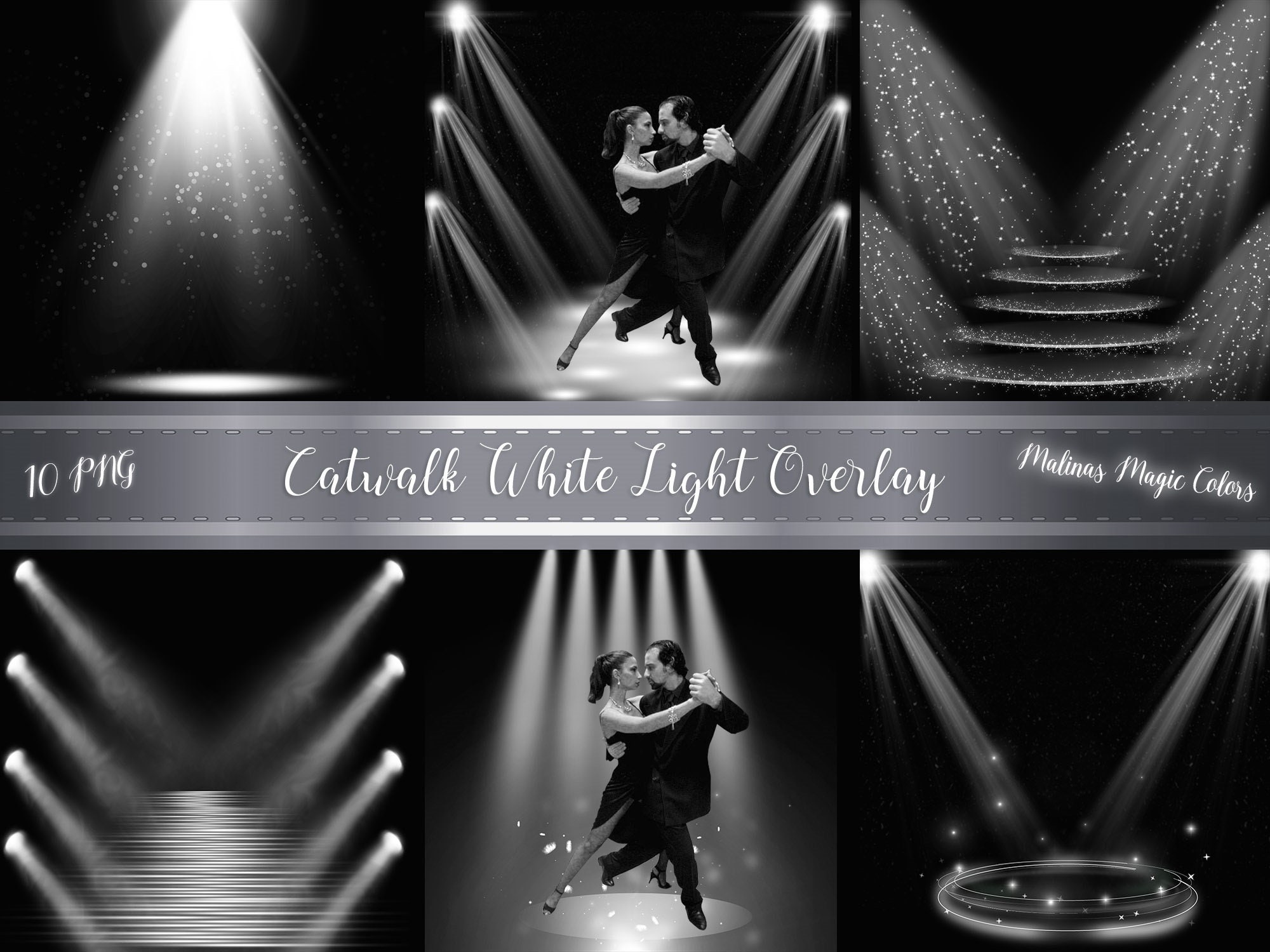 Catwalk White Light Overlay Spotlight Overlays Light Effect Photoshop ...