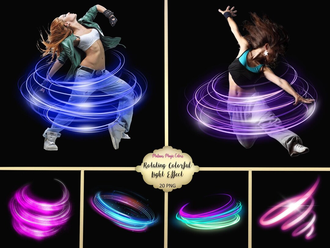 Rotating Colorful Light Effect - Surround Light Overlay - Glowing ...