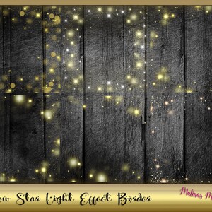 Yellow Star Light Effect Border Light Frame Overlay Frame - Etsy