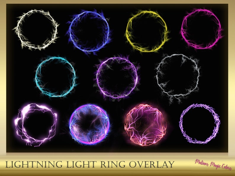 Lightning Light Ring Overlay - Light Ring - Light Circle - Lightning ...