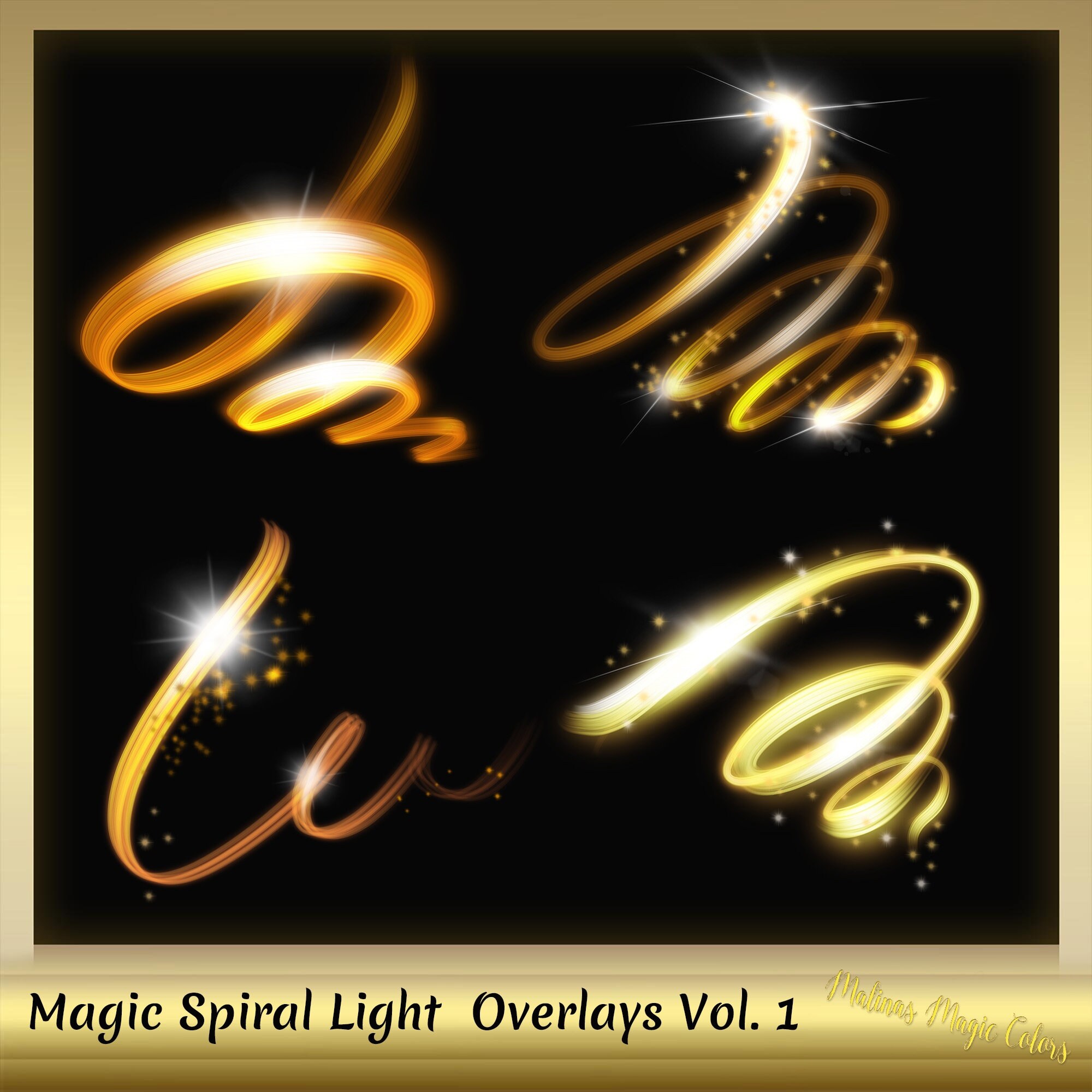Magic Spiral Light Magical Effect Glowing Spiral Golden Light Photoshop ...