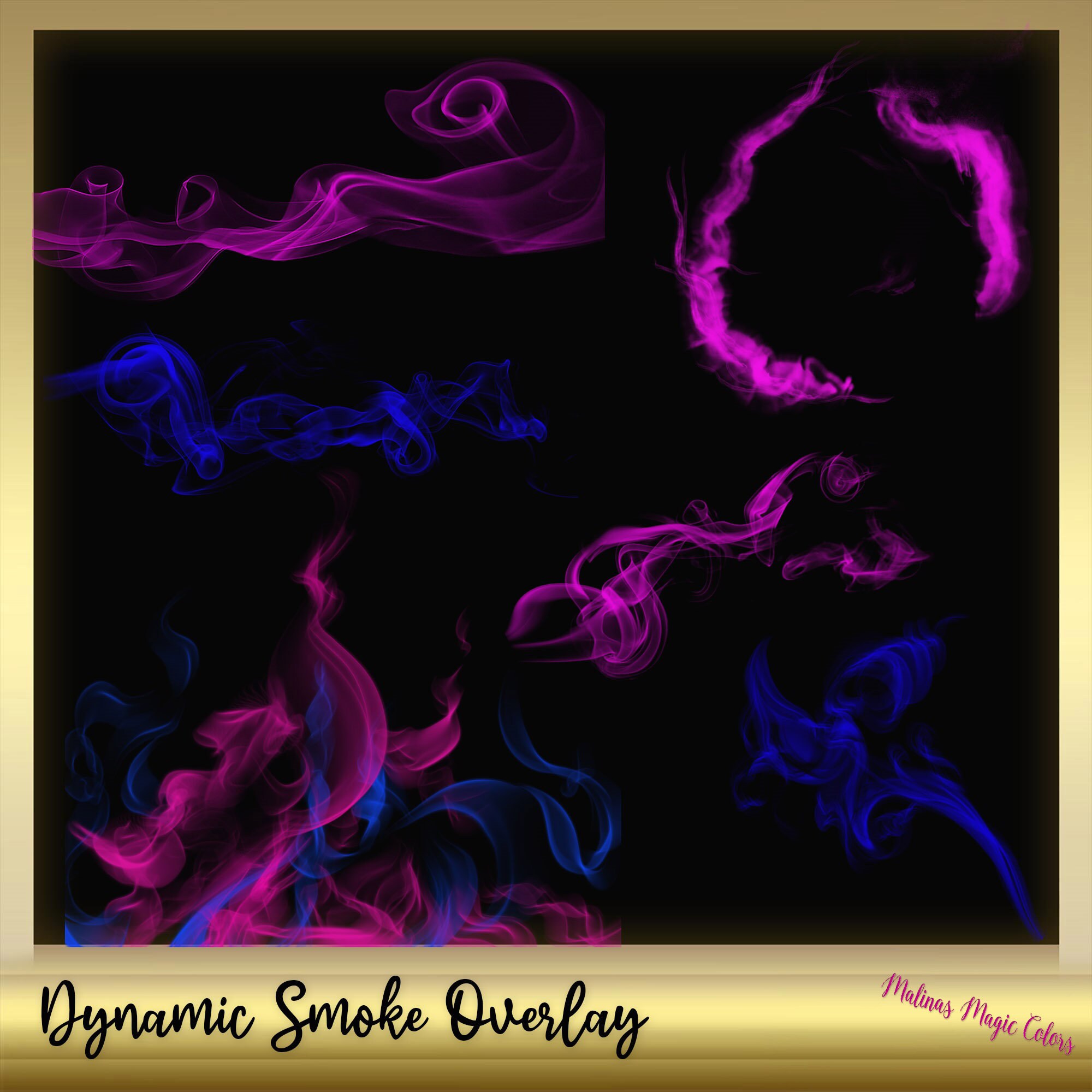 Colorful Smoke Border Colorful Smoke Effect Soft Color Photo Overlay ...