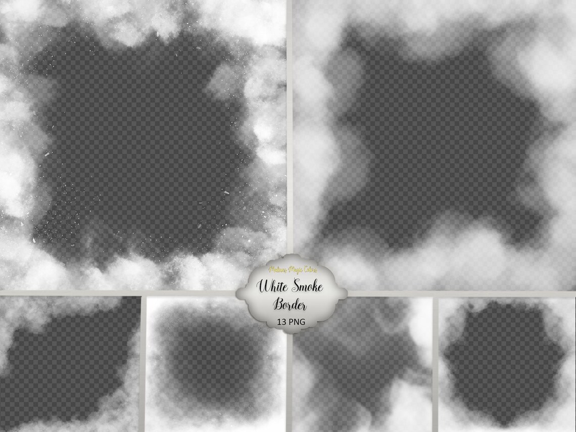 White Smoke Border - White Smoke Effect - Soft Color Photo Overlay ...