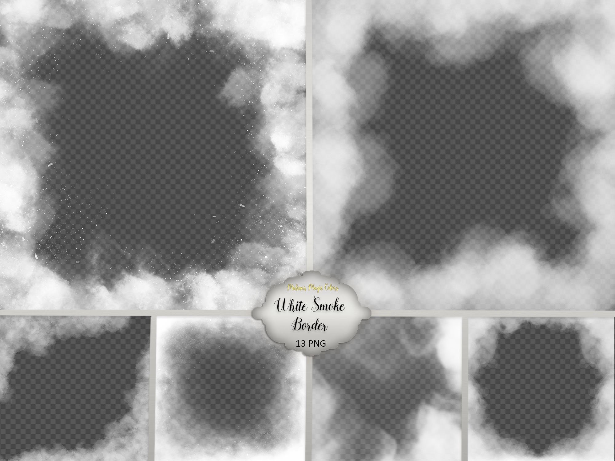 White Smoke Border - White Smoke Effect - Soft Color Photo Overlay ...