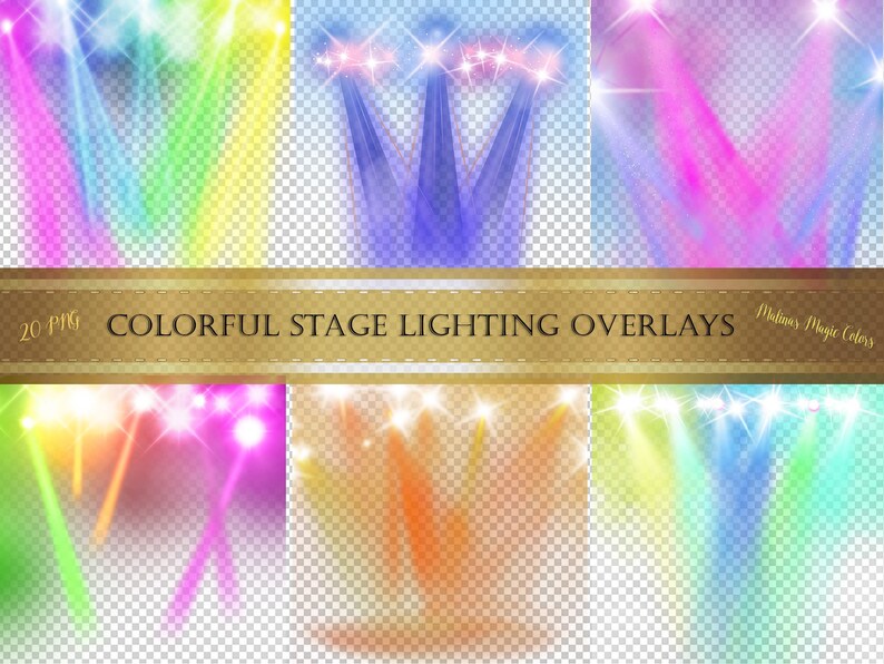 20 Colorful Stage Lighting Overlays - Colorful Spotlight Overlays ...