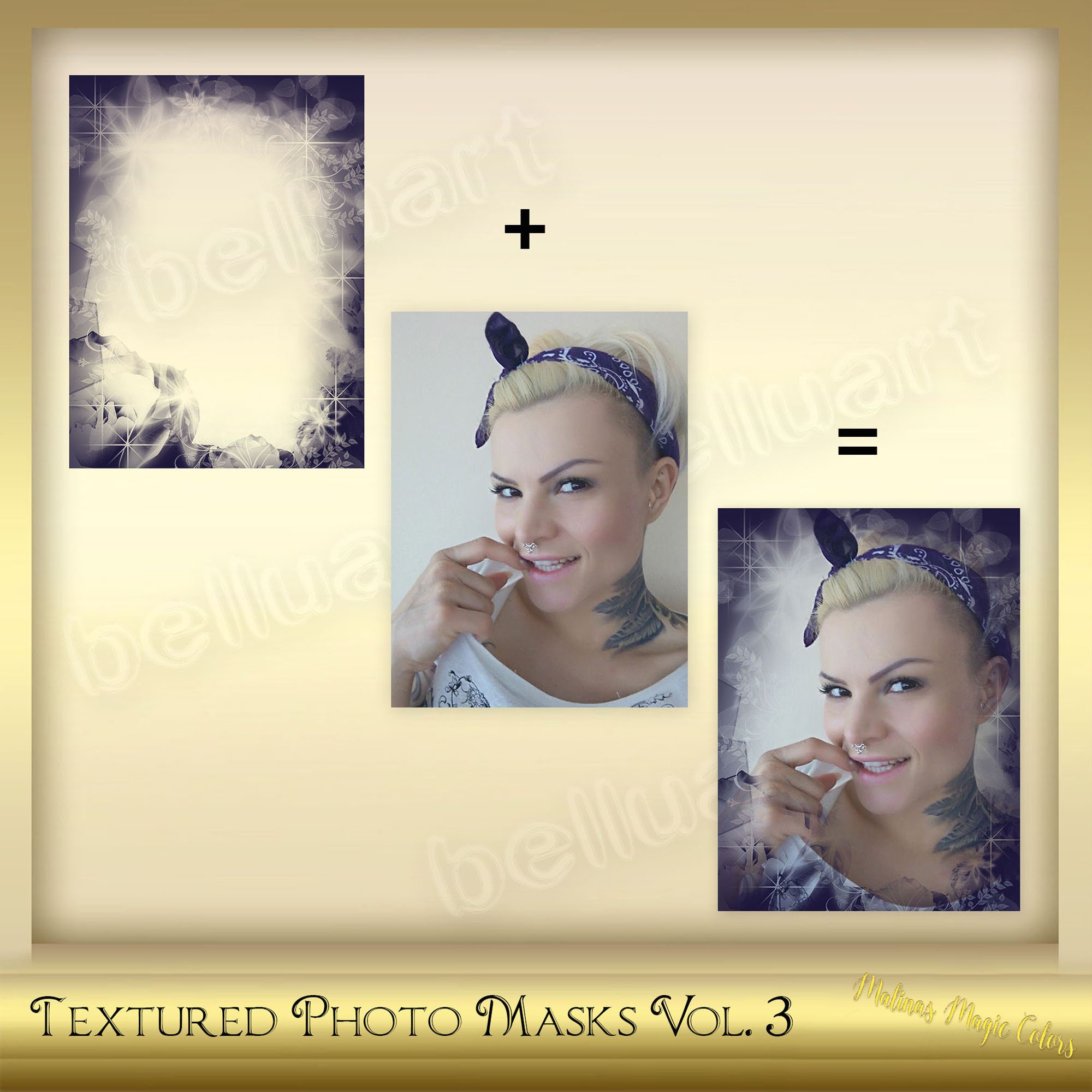 12 Textured Photo Masks Vol. 3 Photoshop Clipping Masks Grunge Photo ...