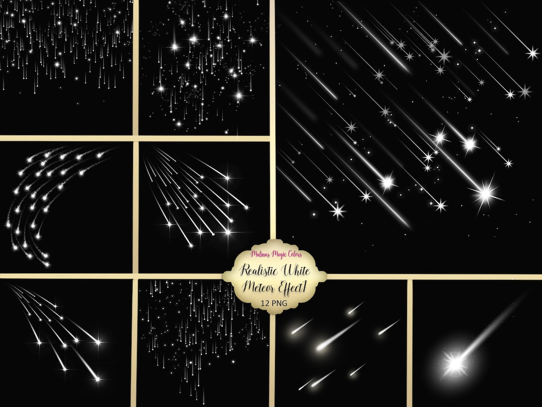 Realistic White Meteor Effect - White Meteor Light Effect - Falling Meteor Light Effect ...