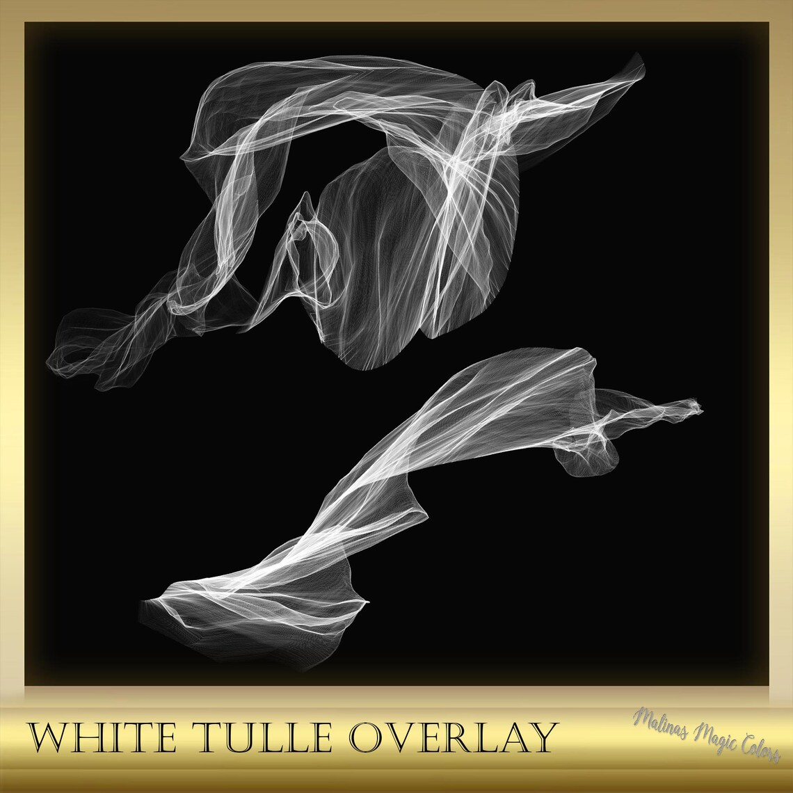 20 Tulle Overlays Flying Tulle White Veil Overlays Digital Instant ...