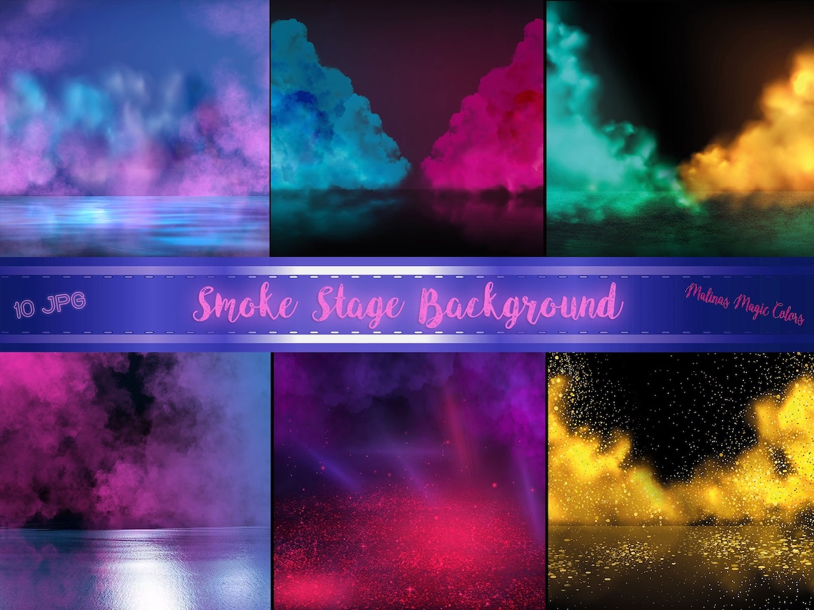 Smoke Stage Background Smoke Backdrop Smoke Digital Backdrop Dancer ...