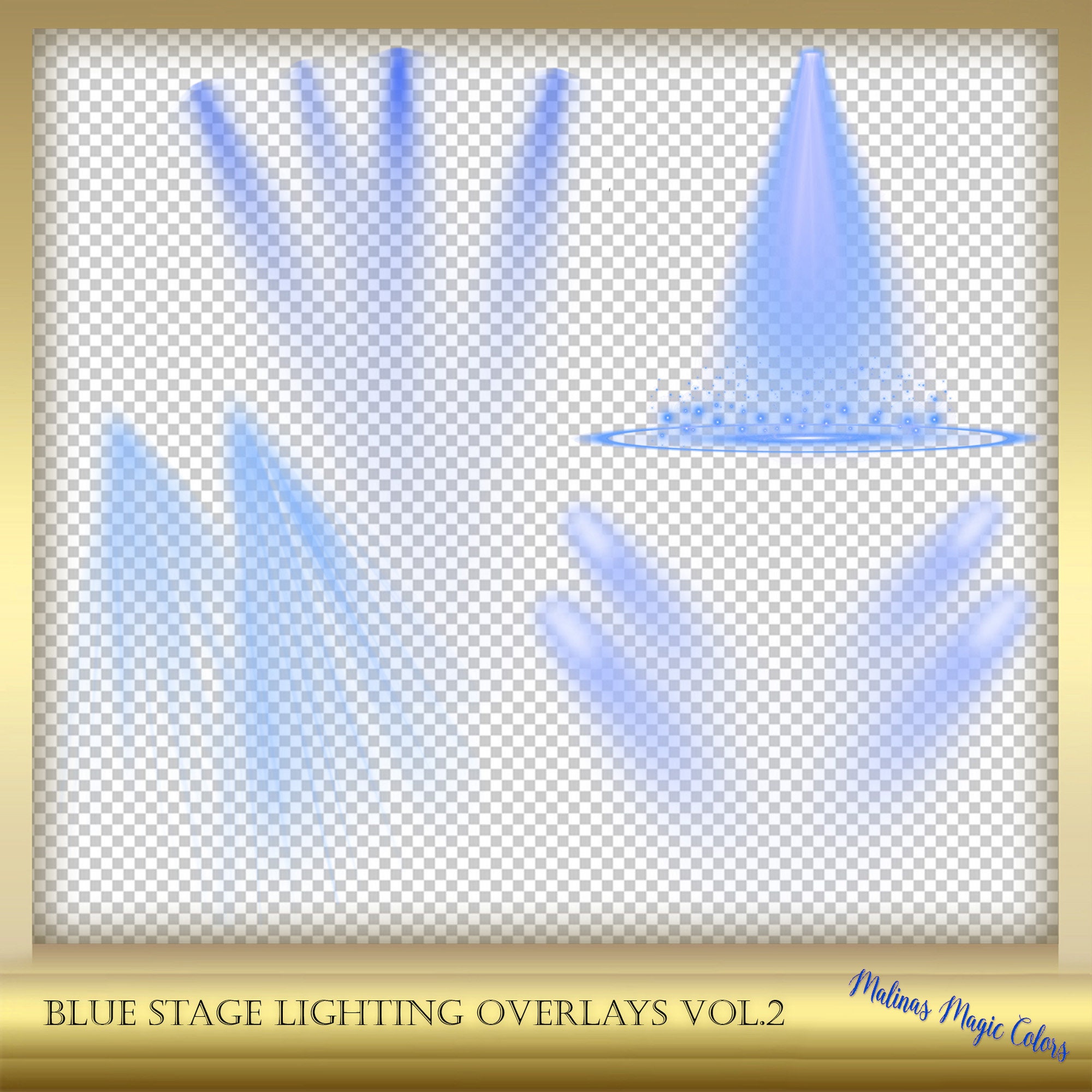 20 Blue Stage Lighting Overlays Vol. 2 - Blue Stage Light - Spotlight ...