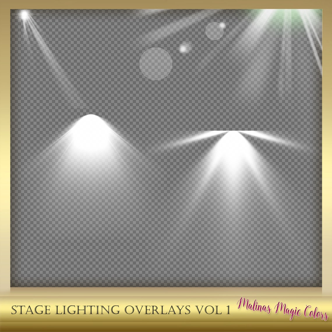 20 Stage Lighting Overlays Vol 1 Spotlight Overlays Light Effect ...