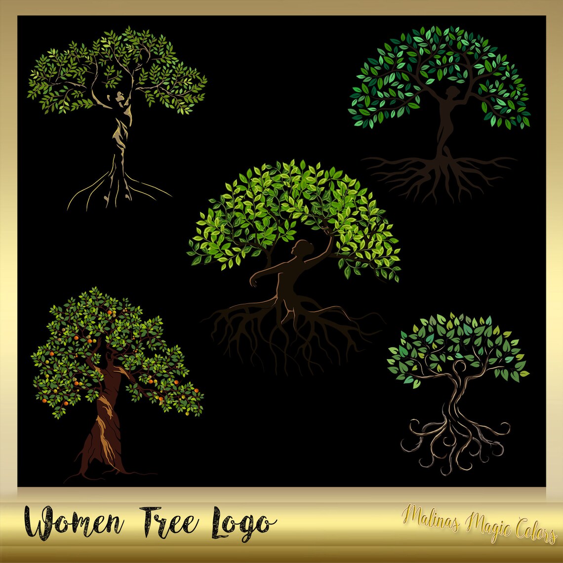 Woman Tree Logo Design - Woman Power Cliparts - Tree Clip Art - Tree ...