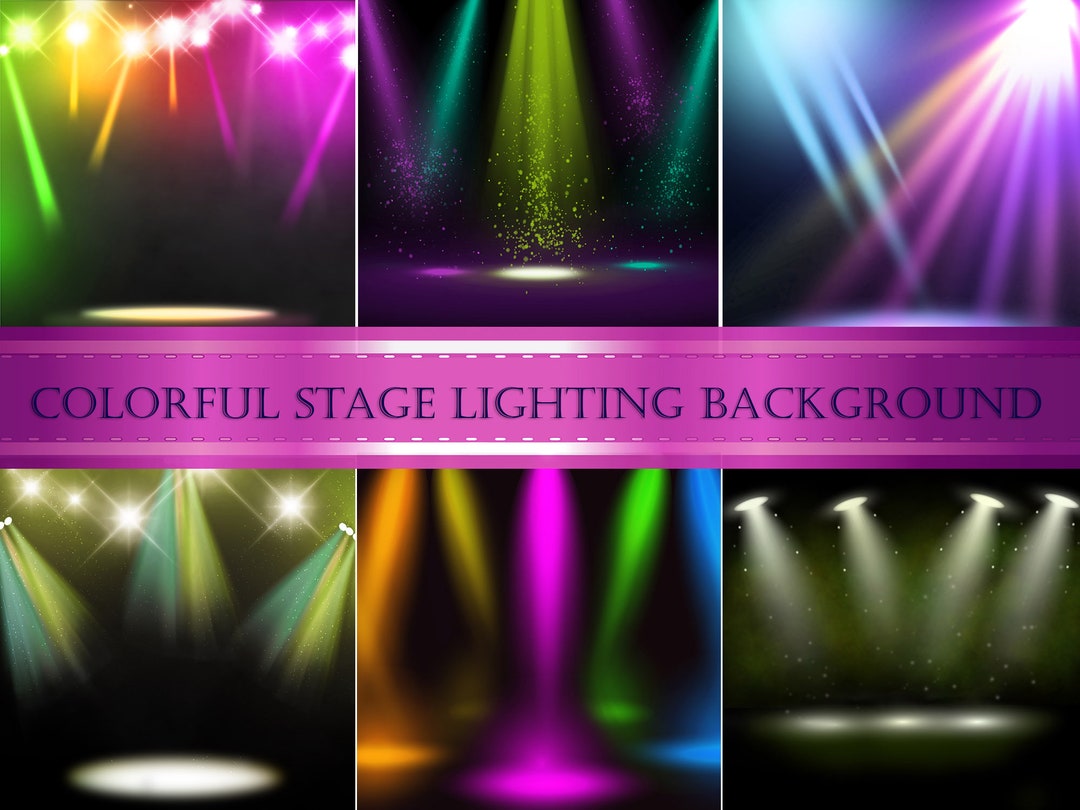 Colorful Stage Lighting Background - Colorful Spotlight Background ...