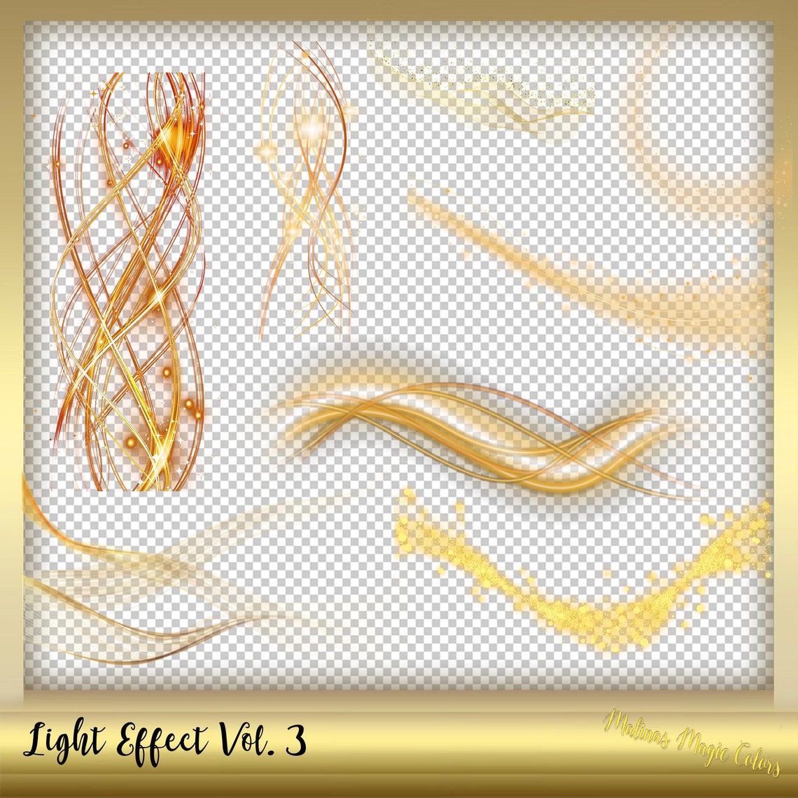 10 Light Effect Overlays Vol.3 Wedding Overlays New Year Photoshop ...