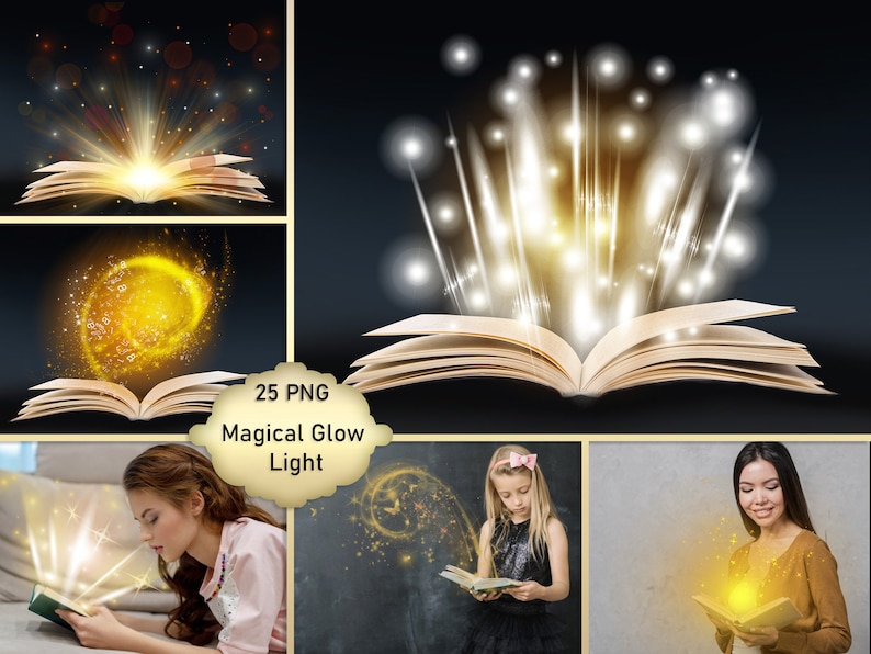 25 Magical Glow Light Overlays Magic Shine Book Overlays Magical Glow ...