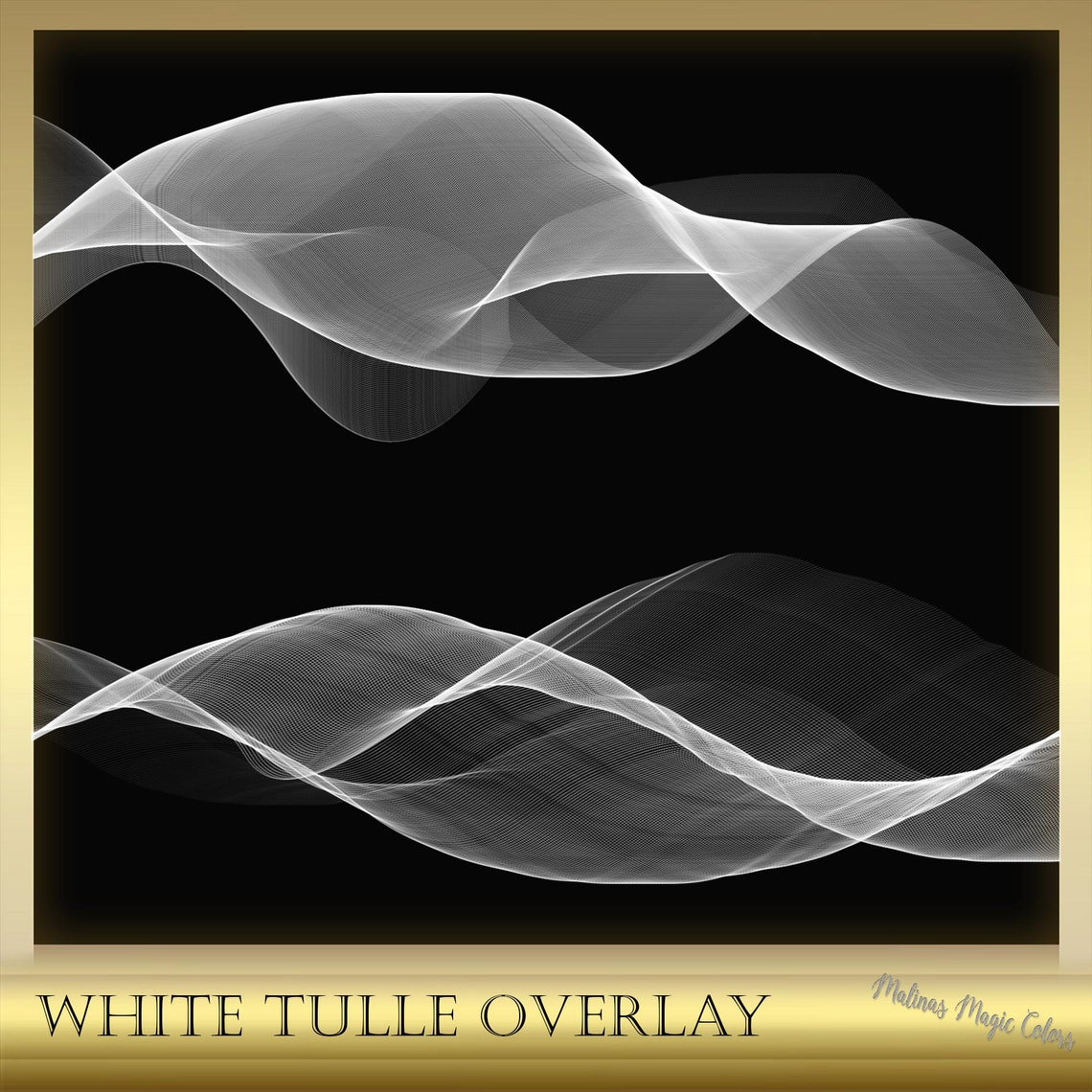 20 Tulle Overlays Flying Tulle White Veil Overlays Digital Instant ...
