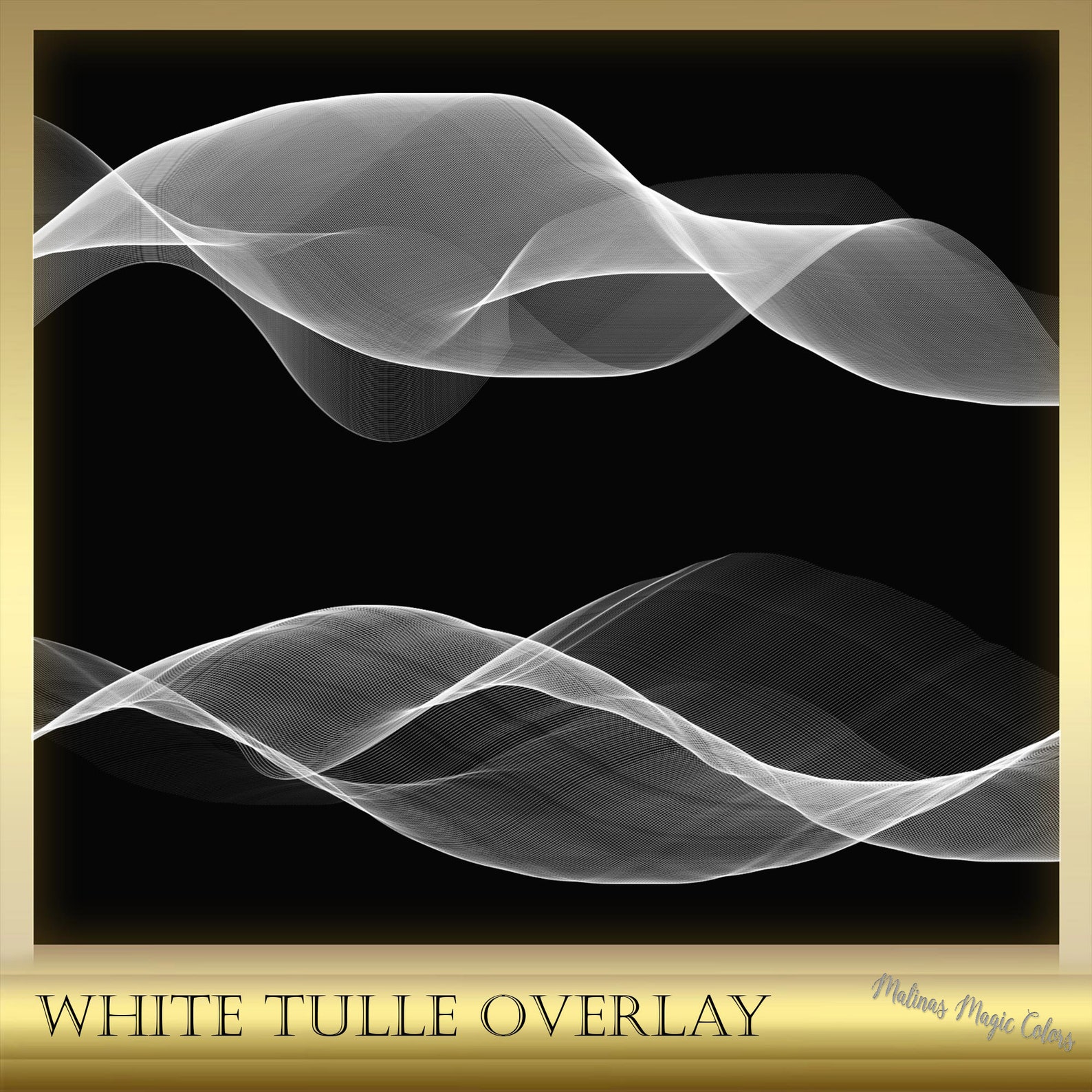 20 Tulle Overlays Flying Tulle White Veil Overlays Digital Instant ...