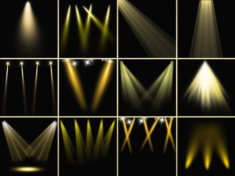 45 Yellow Stage Lighting Overlays Yellow Spotlight Overlays Yellow ...