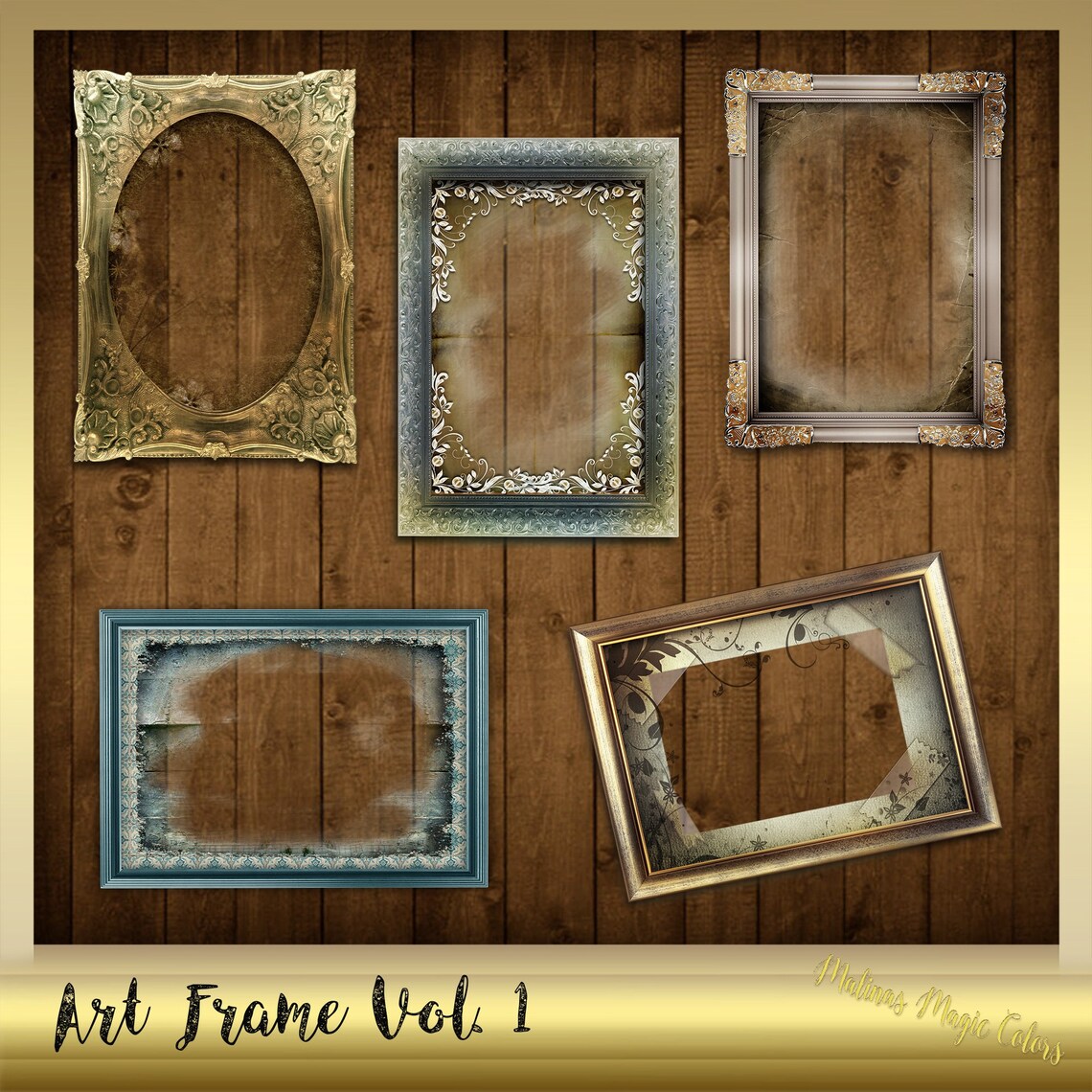 Art Frame Vol. 1 - Vintage Frame - Digital Frame With Passe-partout ...