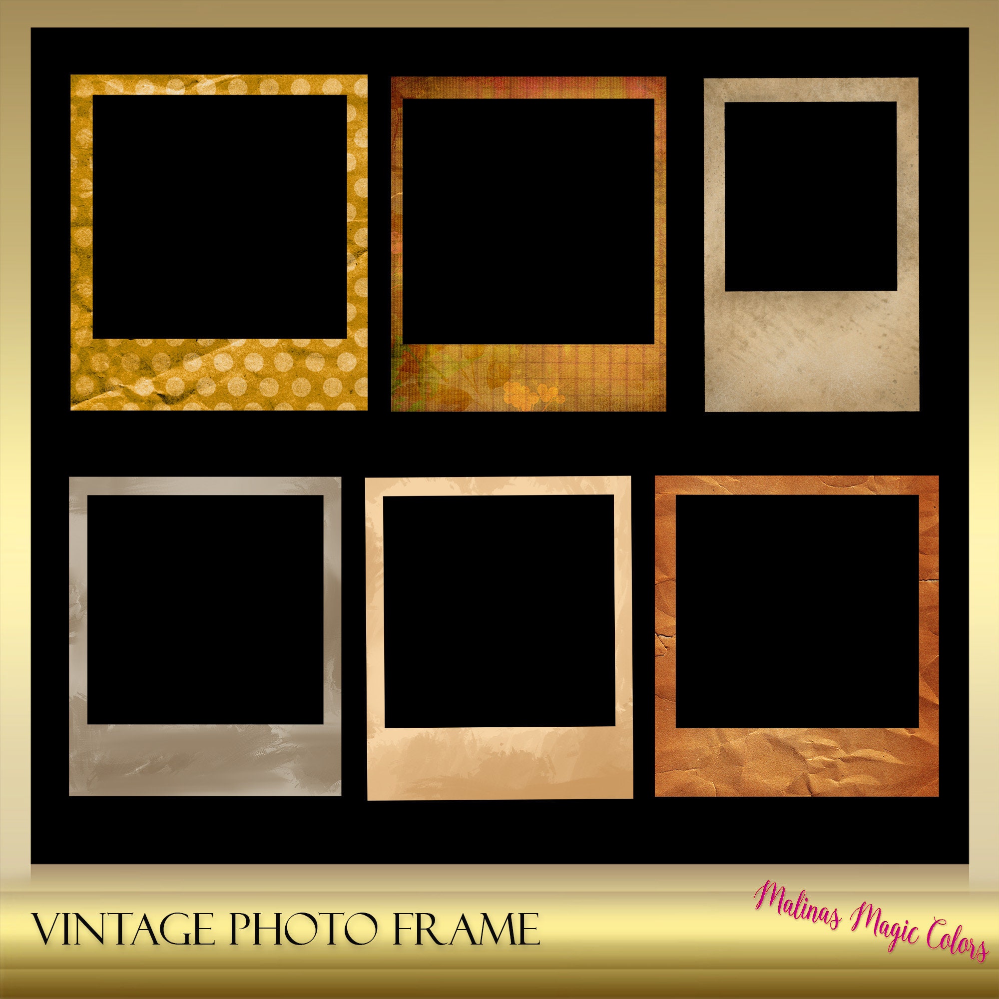 12 Vintage Photo Frames Vintage Frame Photoshop Digital Picture Frame ...