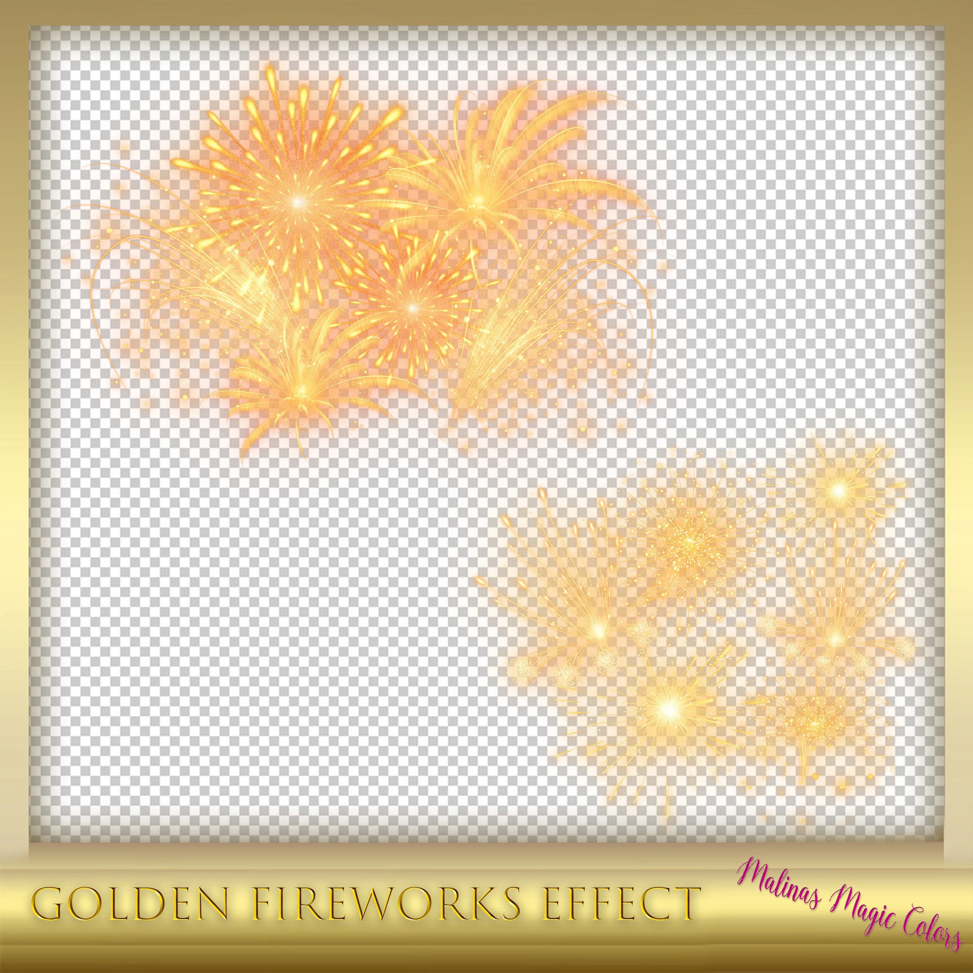 15 Golden Fireworks Effects - Firework Photo Overlay - Fireworks ...