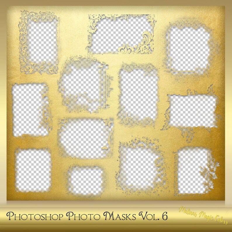 12 Photoshop Masks Vol. 6 - Photoshop Clipping Masks - Grunge Png Masks ...