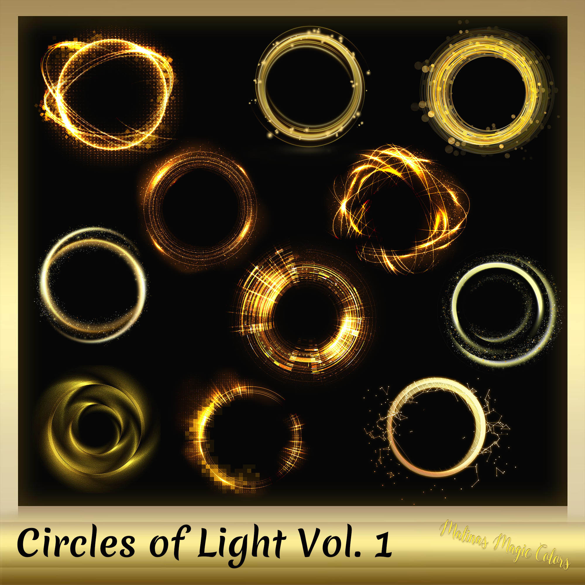 25 Circles of Light - Maternity Light Ring - Light Effect - Light Frame ...