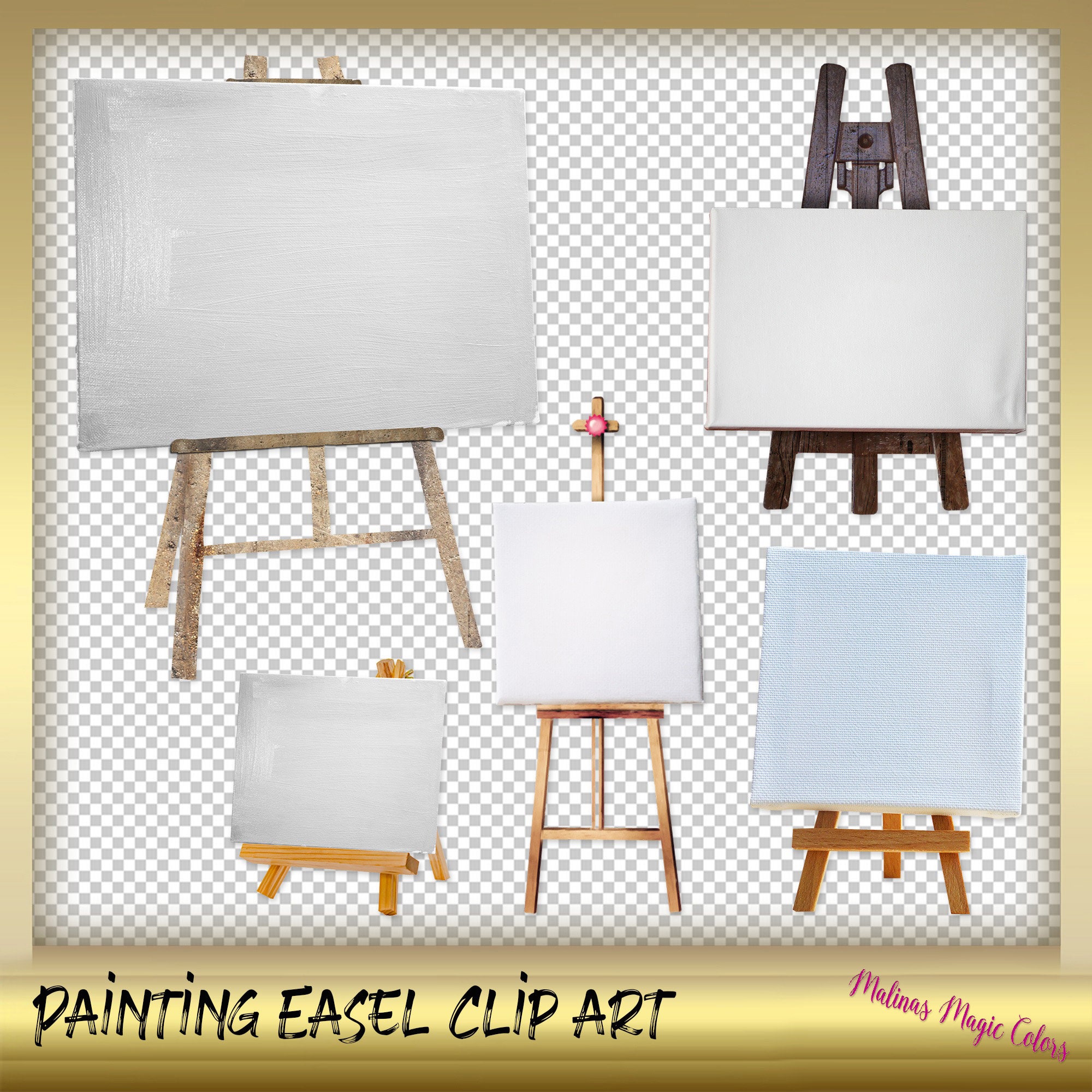 Painting Easel Clipart - Artist Easel Clip Art - Painting Canva ...