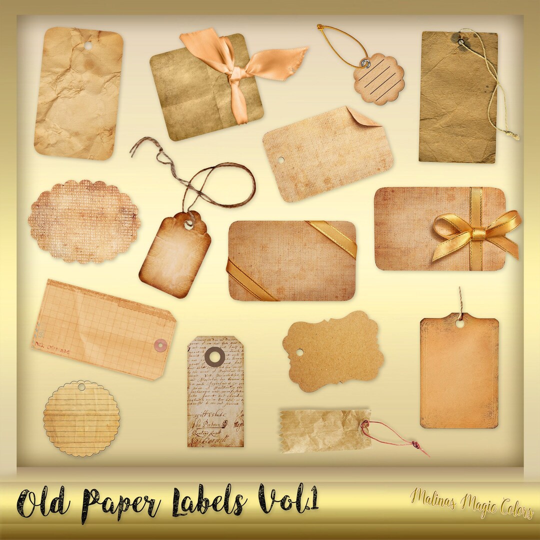 15 Old Paper Labels Vol.1 Vintage Labels Gift Tags Hang - Etsy