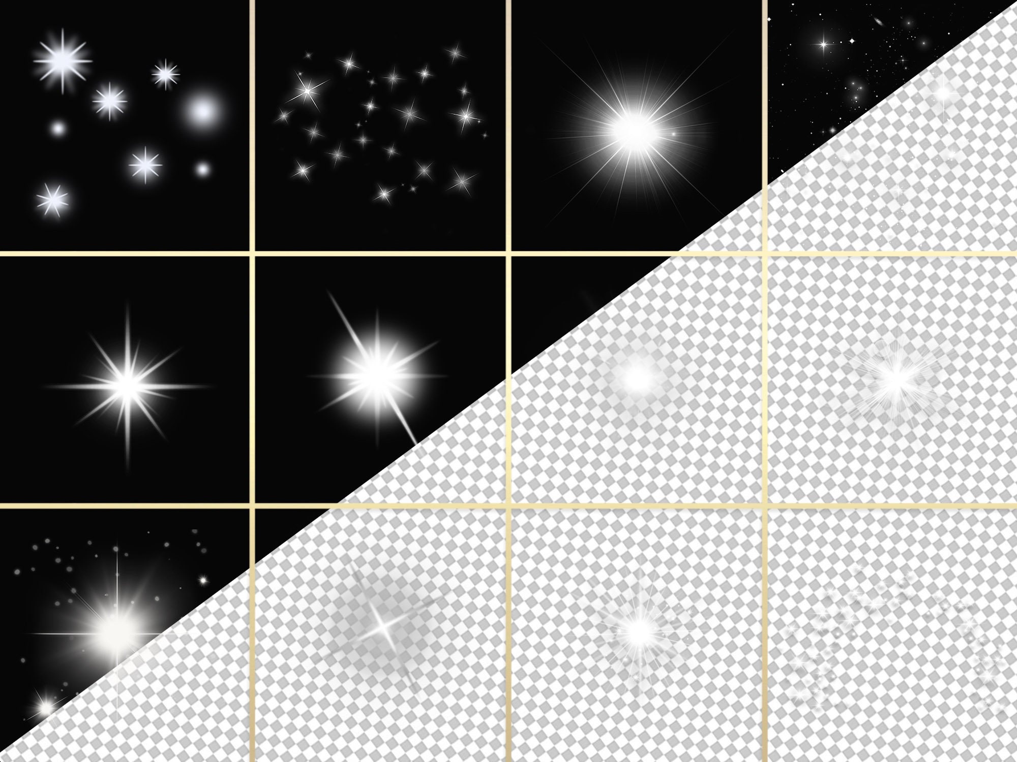 Star Light Effect White Sparkle Overlays Lens Flare Overlay Glow Light ...