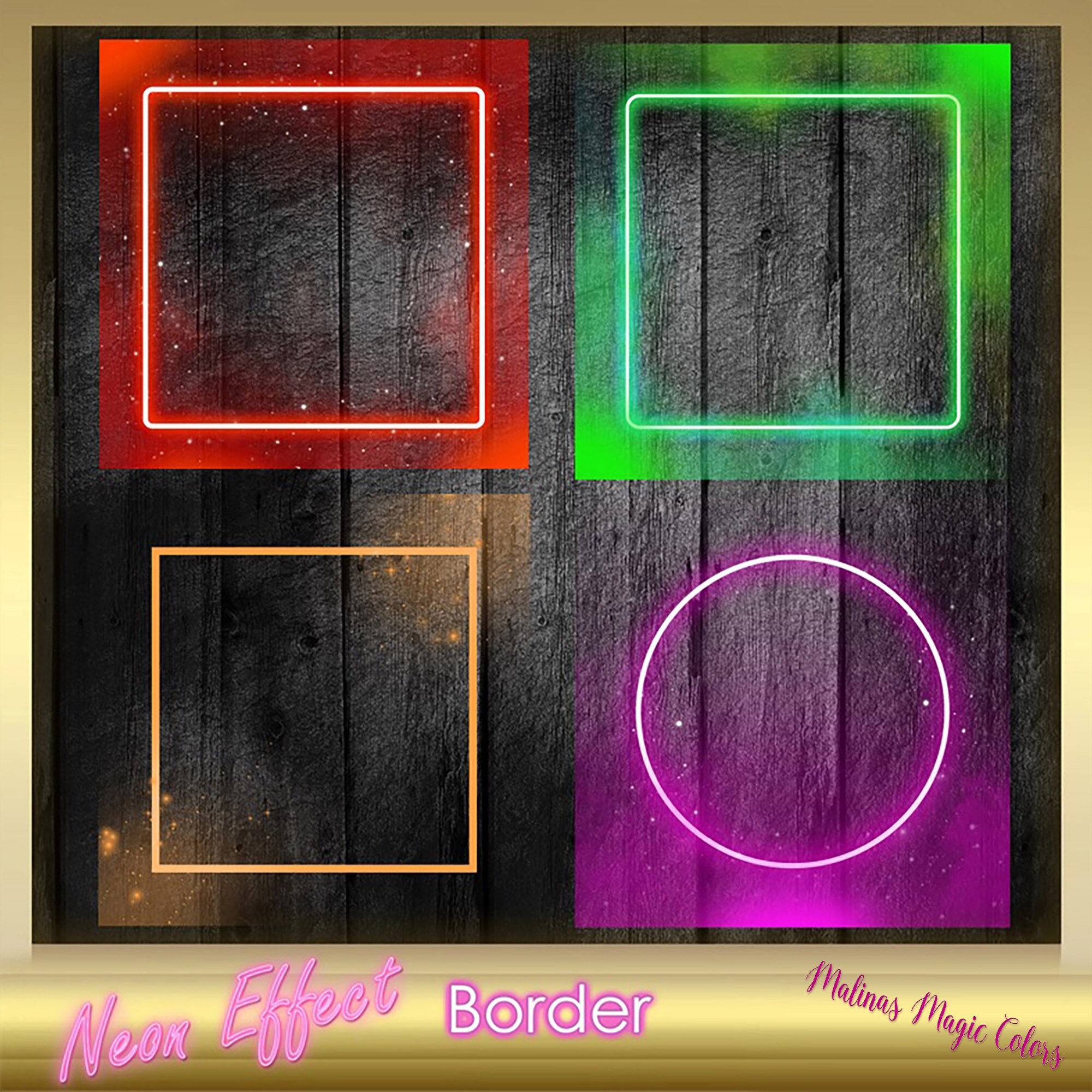 Neon Light Effect Border Neon Effect Frames Neon Frame Neon Effects ...