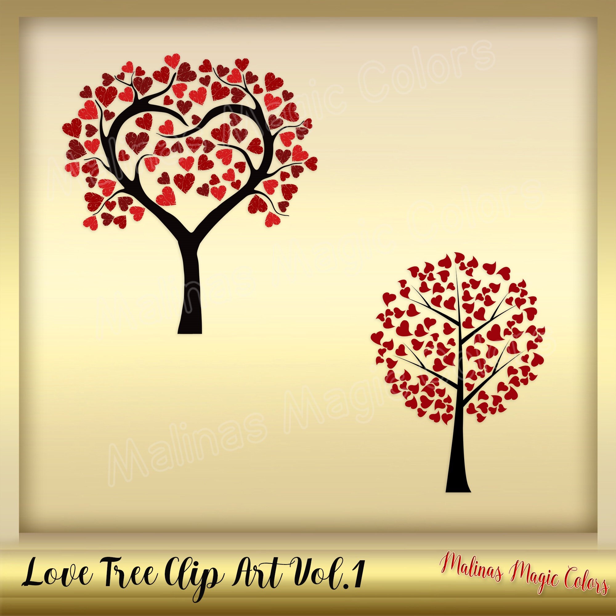 Love Tree Clipart Heart-shaped Tree Tree Clip Art Valentine Tree Clip ...