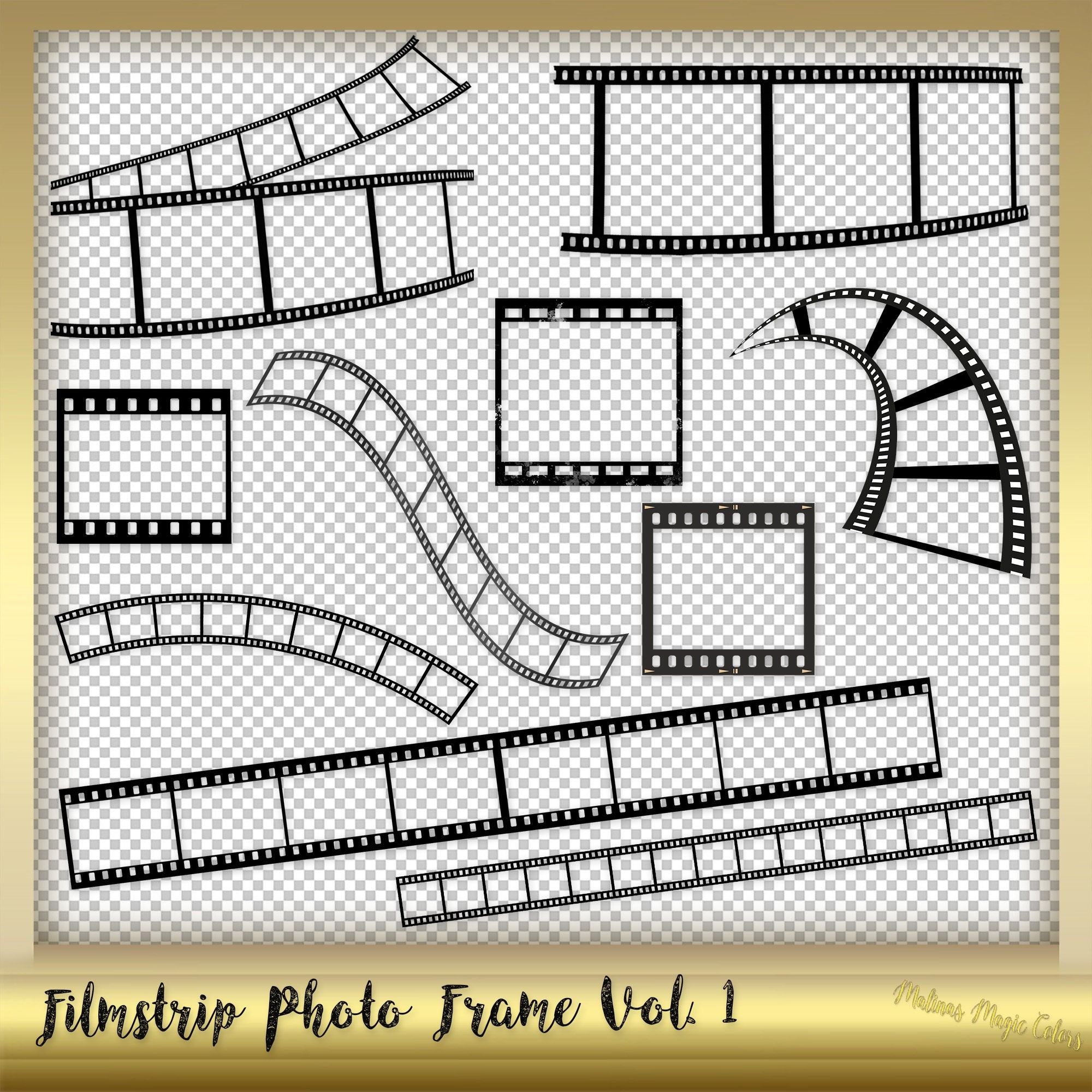 6 Filmstrip Photo Frame Vol. 1 - Photo Filmstrip - Digital Filmstrip ...