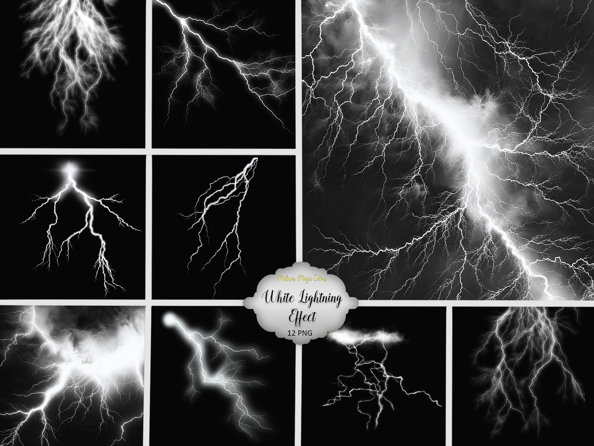 White Lightning Effect Overlay Lightning Photo Overlay Lightning Strike ...