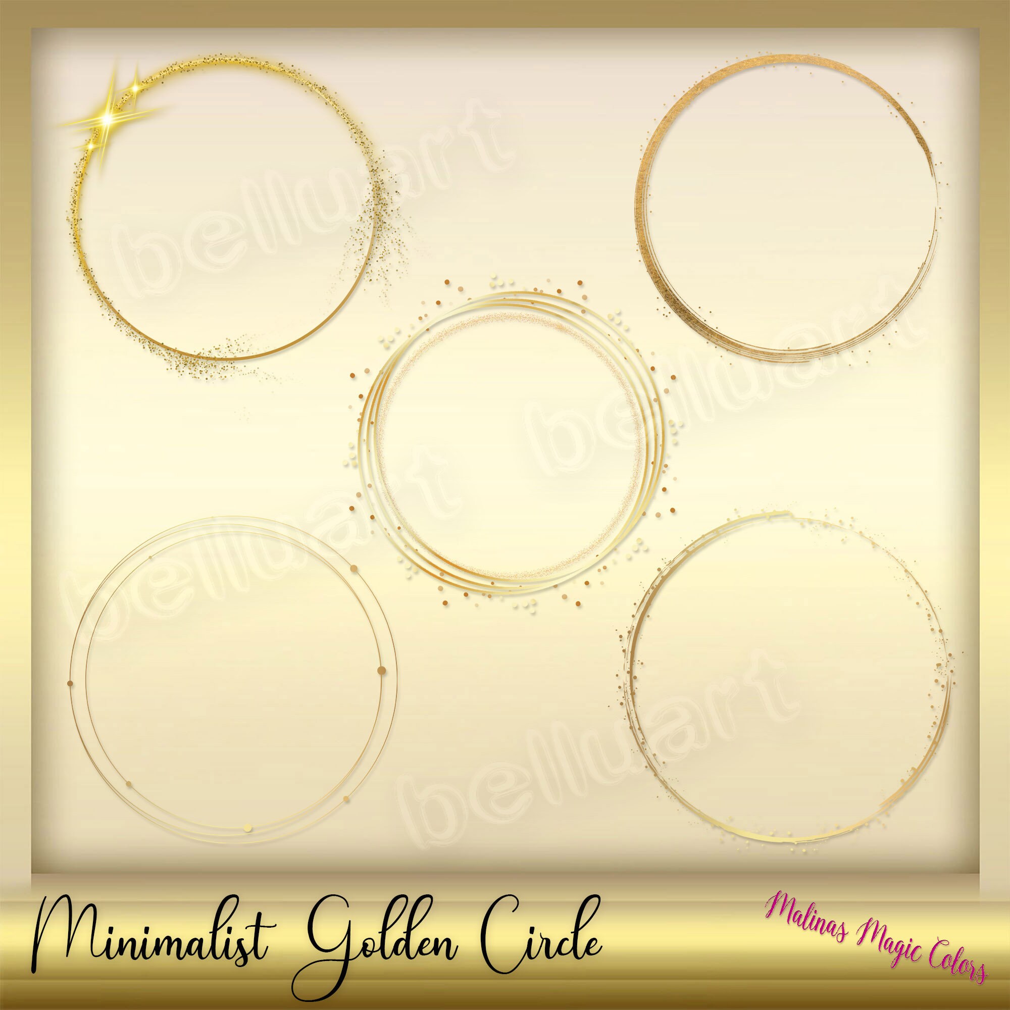 Minimalist Golden Circle Simple Golden Circle Gold Ring Circle ...