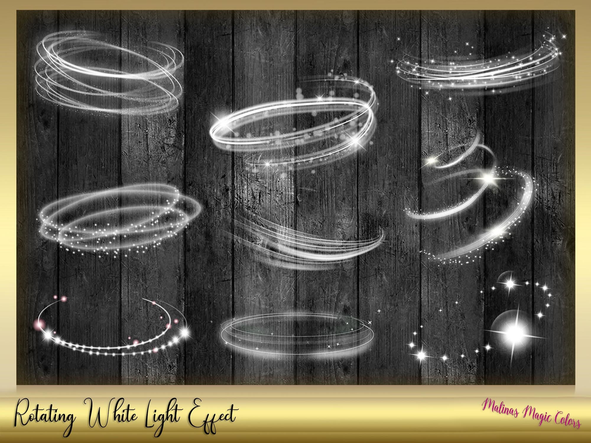 Rotating White Light Effect - Surround Light Overlay - Glowing Spiral ...